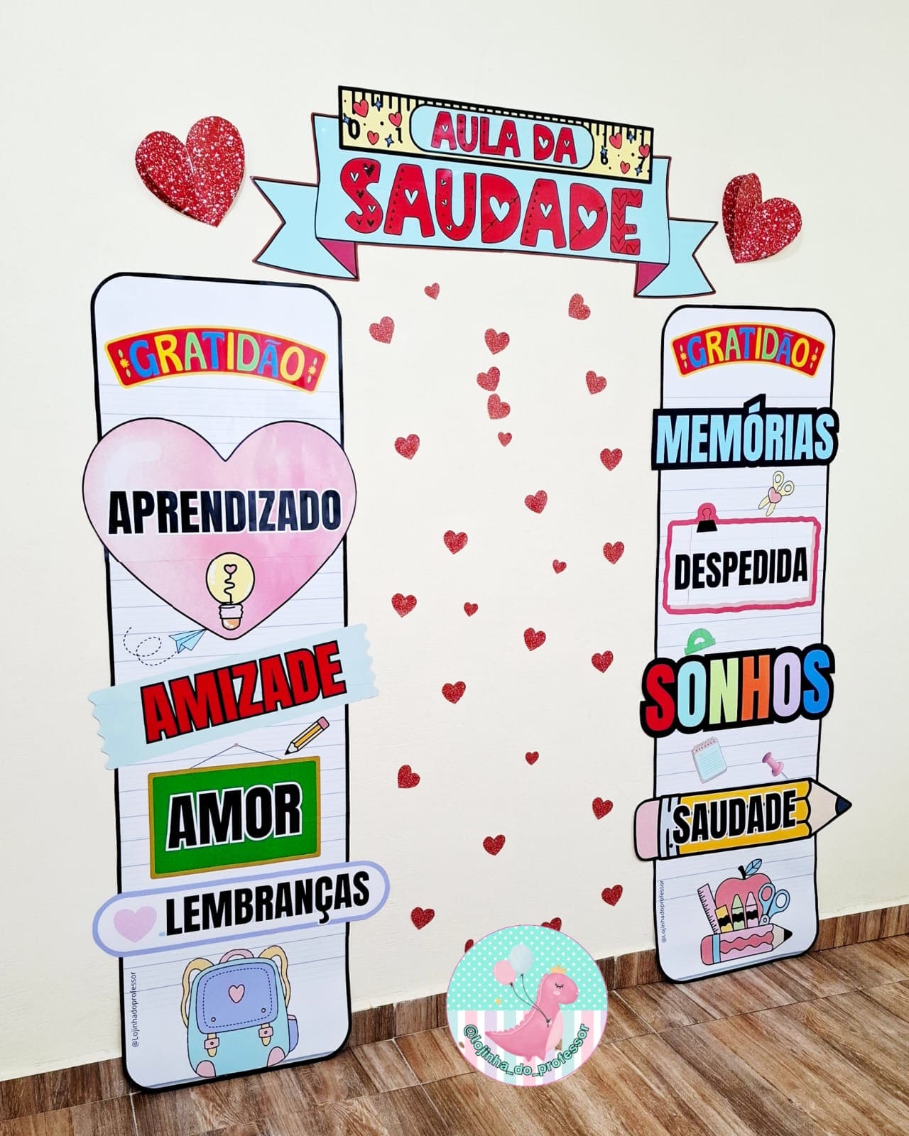 Aula da Saudade-Mural para foto – Lojinha do professor