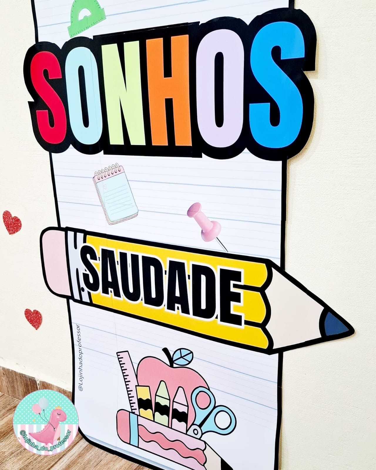 Aula da Saudade-Mural para foto – Lojinha do professor