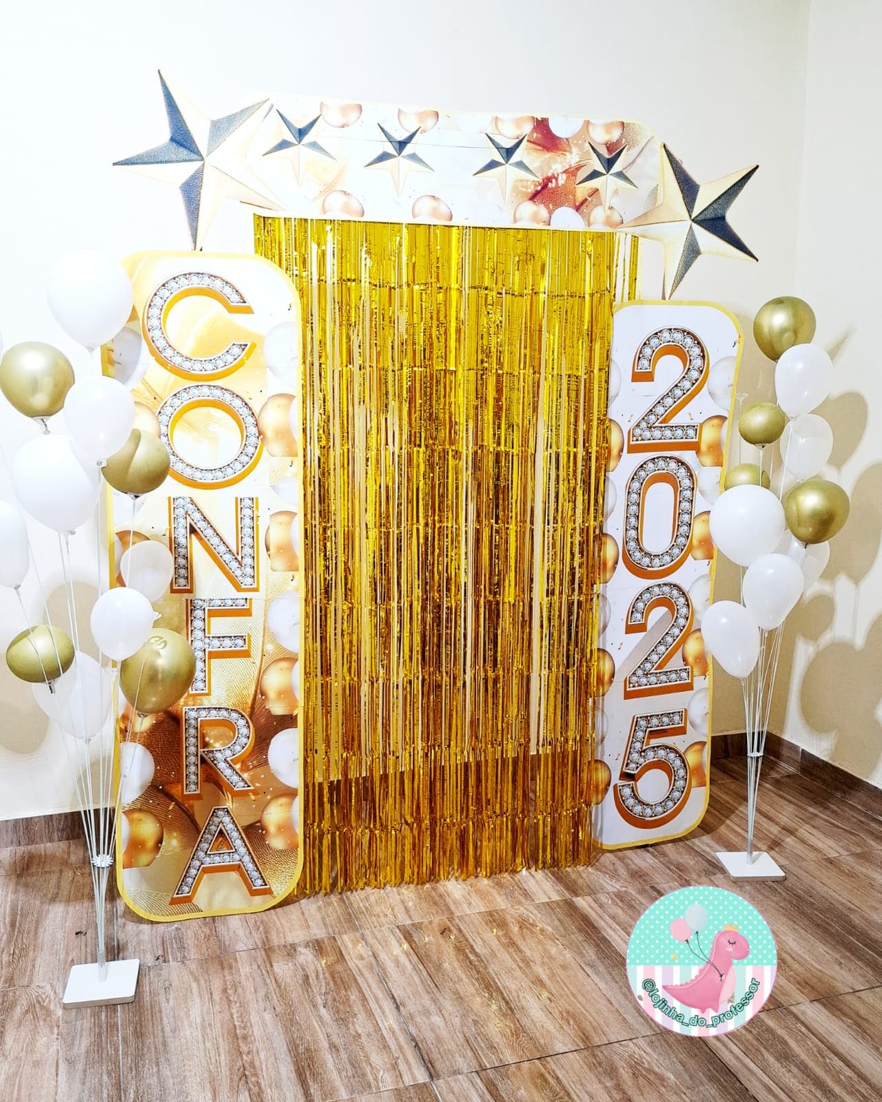 Portal Confraternização-Confra 2025 dourado – Lojinha do professor