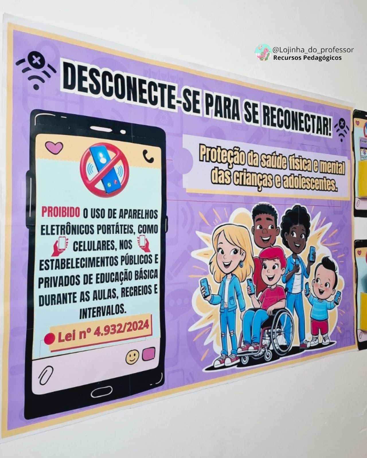 Painel Celular na Escola – Desconectar para Conectar – Lojinha do professor